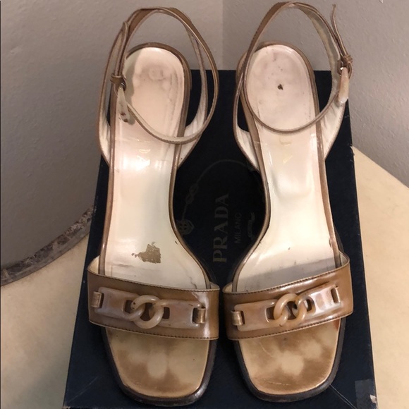 Prada | Shoes | Prada Block Heel Sandals | Poshmark